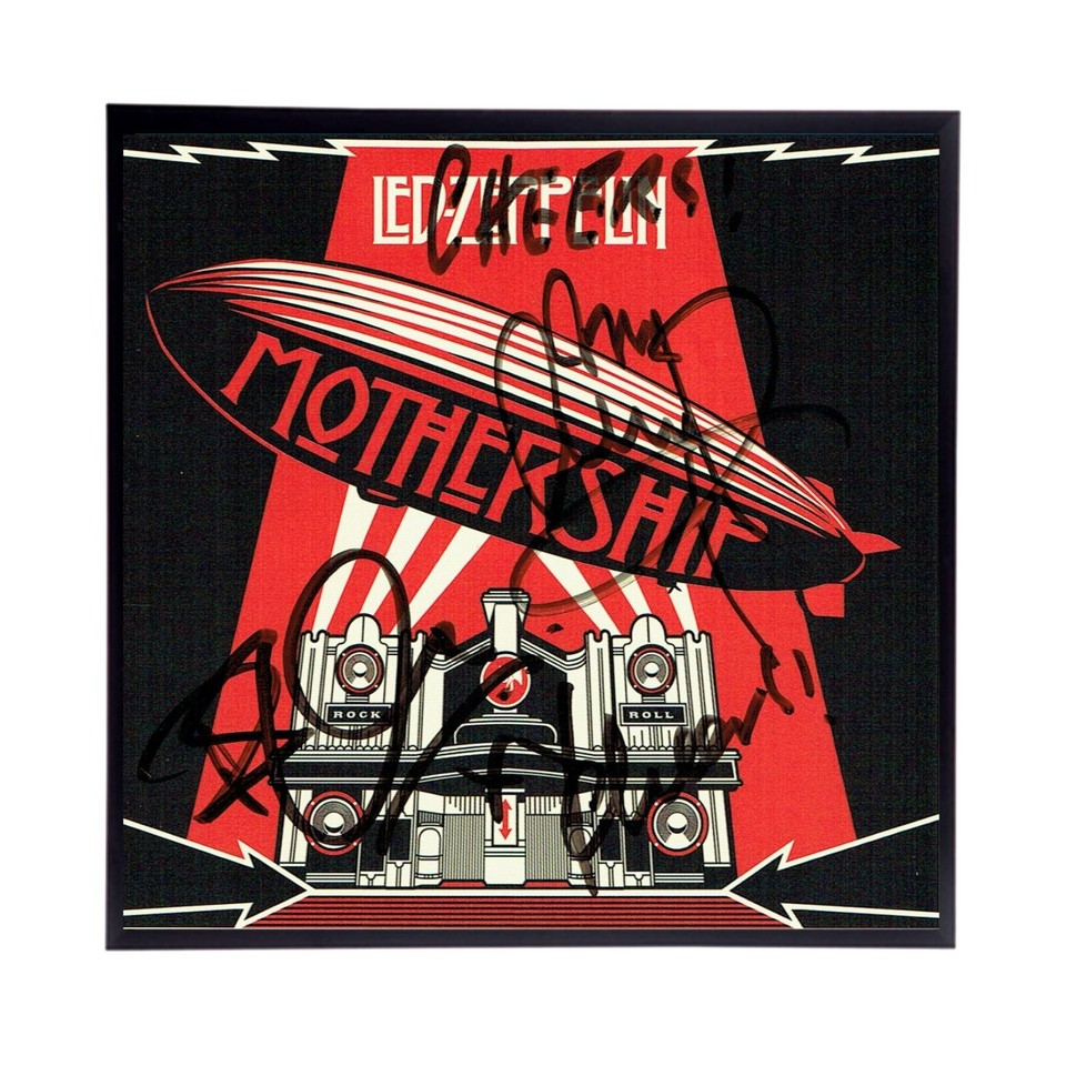 Choose any 6 LED ZEPPELIN Autographed Album Cover Reprint. Framed ...