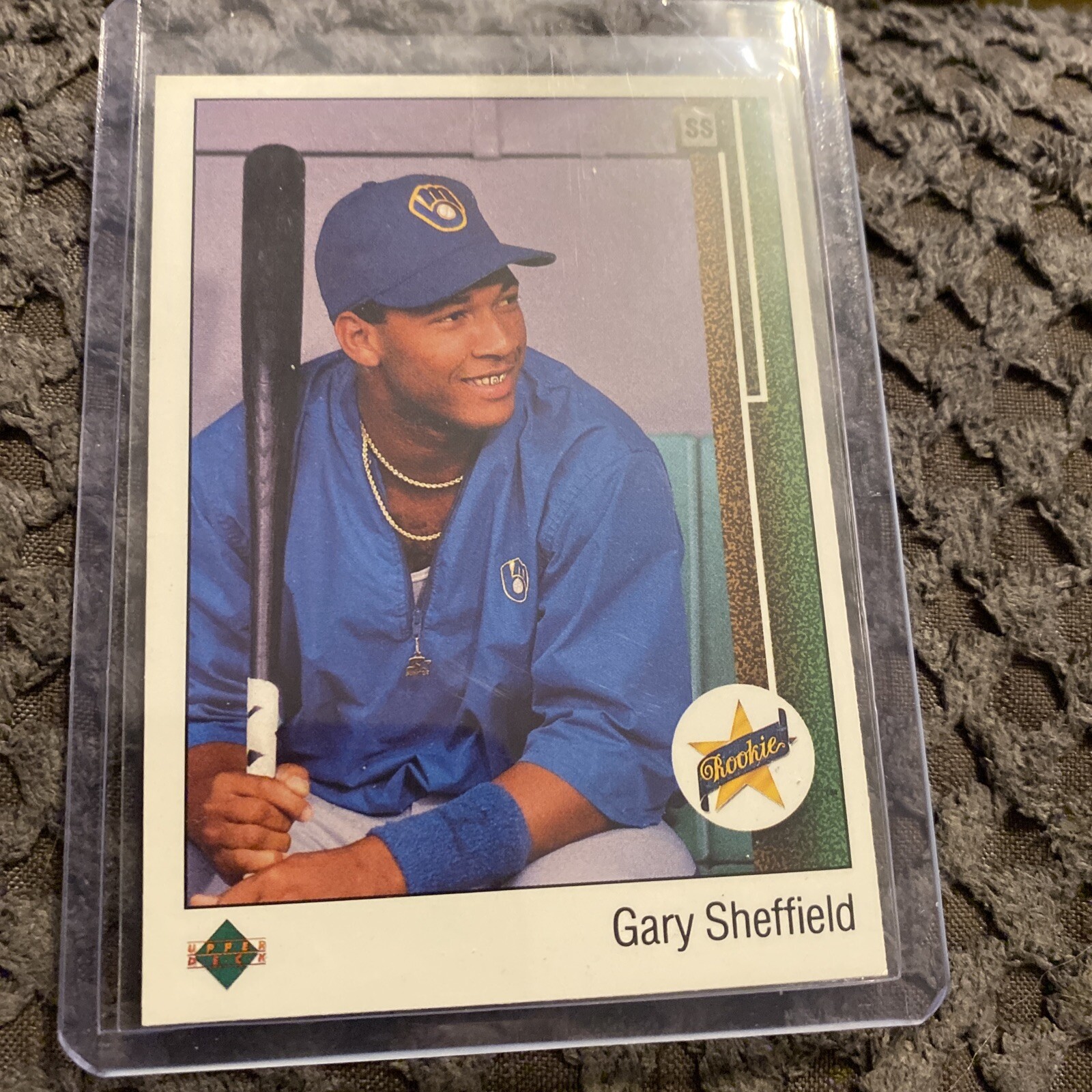 1989 UPPER DECK #13 GARY SHEFFIELD ROOKIE CARD RC MILWAUKEE BREWERS NM ...