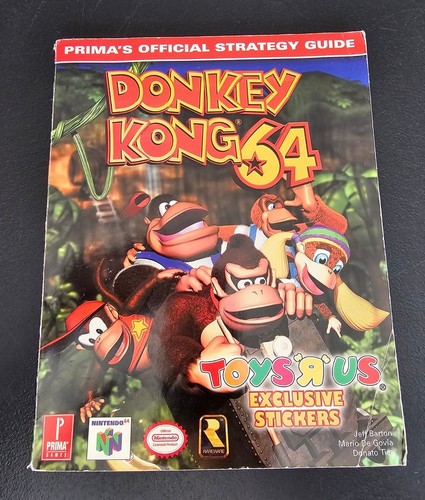 Prima Official Toys R US Excl Strategy Guide Donkey Kong 64 W/ STICKERS ...