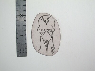 vtg 1960s Tattoo Flash acetate stencil Goatee Skull signed SK3 | eBay
