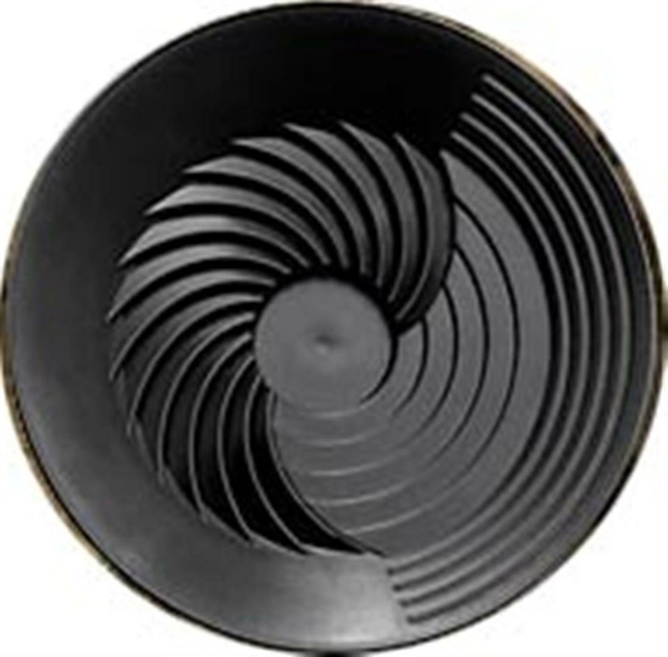 Turbo Pan Black 16" Plastic Gold Pan Sluice Panning Prospecting Gem ...