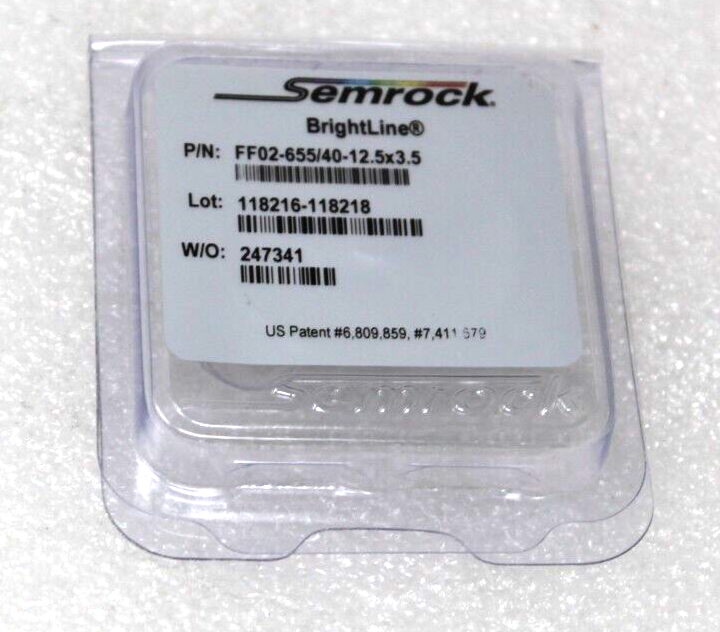 Semrock Brightline Bandpass 12.5mm Round Optical Filter FF02-655/40-12 ...