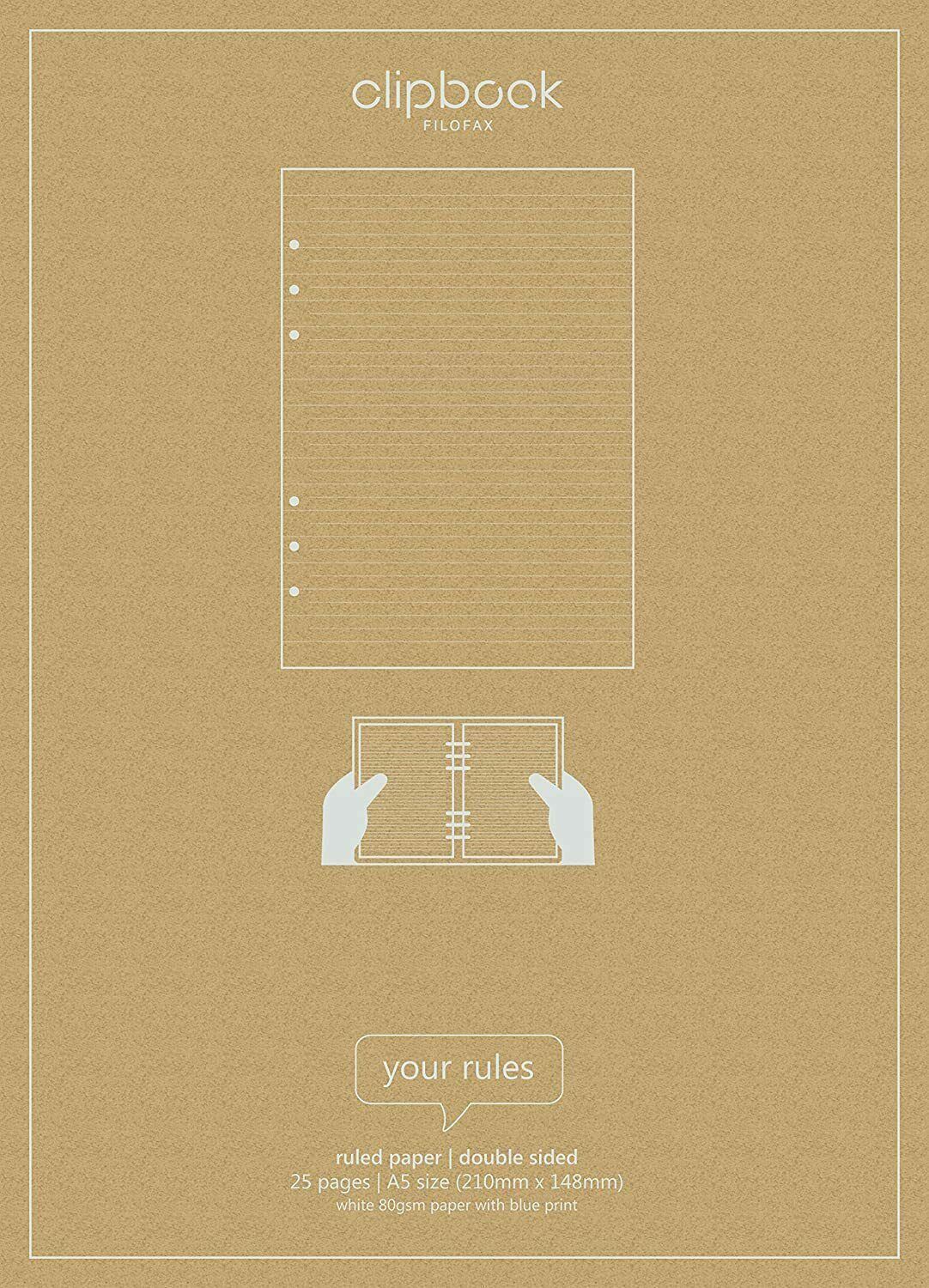 A5 Filofax Clipbook Refills Notebook Refill Papers. All versions ...