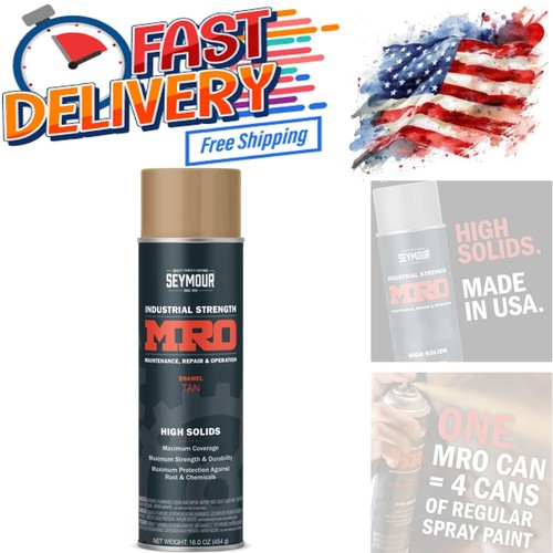 Industrial High Solids Spray Paint Tan 16oz Rust-Resistant Exterior ...