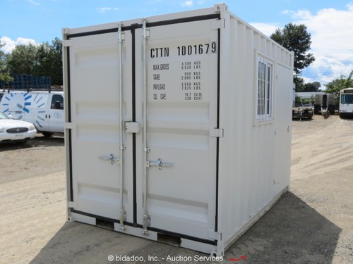 10' Shipping Storage Container Guard Yard Shack Booth w/Window bidadoo ...