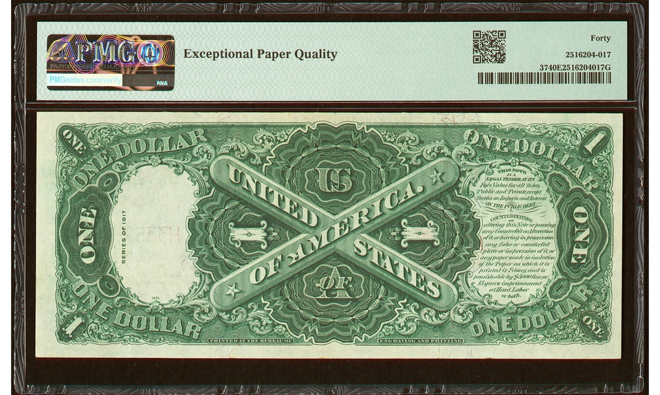 FR-37 1917 Series $1 United States Legal Tender Note *PMG 40 EPQ ...