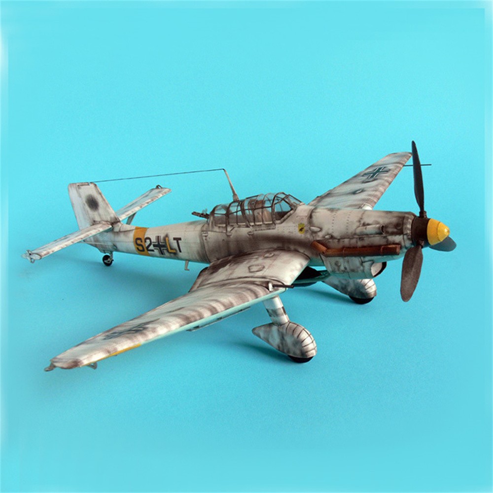 Paper Model 1:33 German Ju-87 D-3 Junkers Dive Bomber Aircraft Model ...