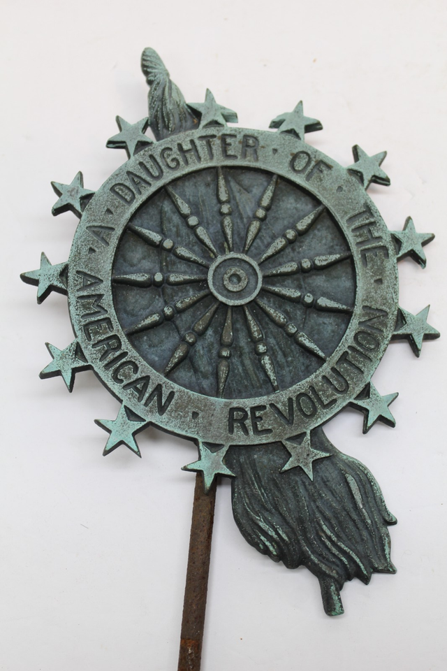 Antique Cast Brass Daughter Of The American Revolution DAR Grave Marker ...