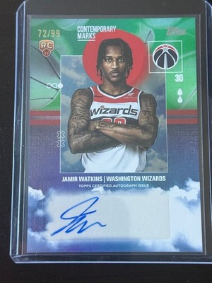 2025-2026 Topps Contemporary Marks Jamir Watkins Auto RC Green /99 | eBay