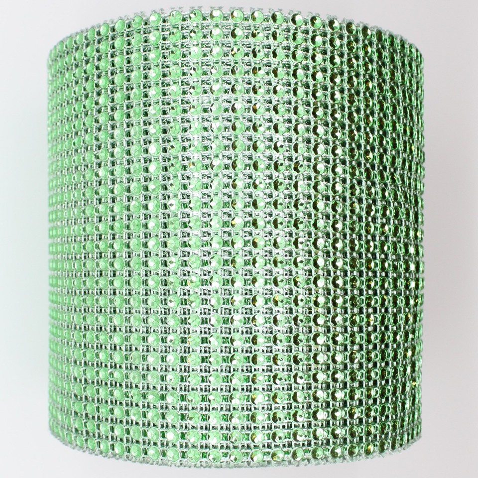 4.75" x 10 YARDS DIAMOND MESH WRAP ROLL CRYSTAL RHINESTONE SPARKLE ...