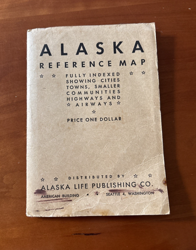 Alaska Reference Map Vtg 1940s Map Territory of Alaska, Alaska Life Publishing | eBay