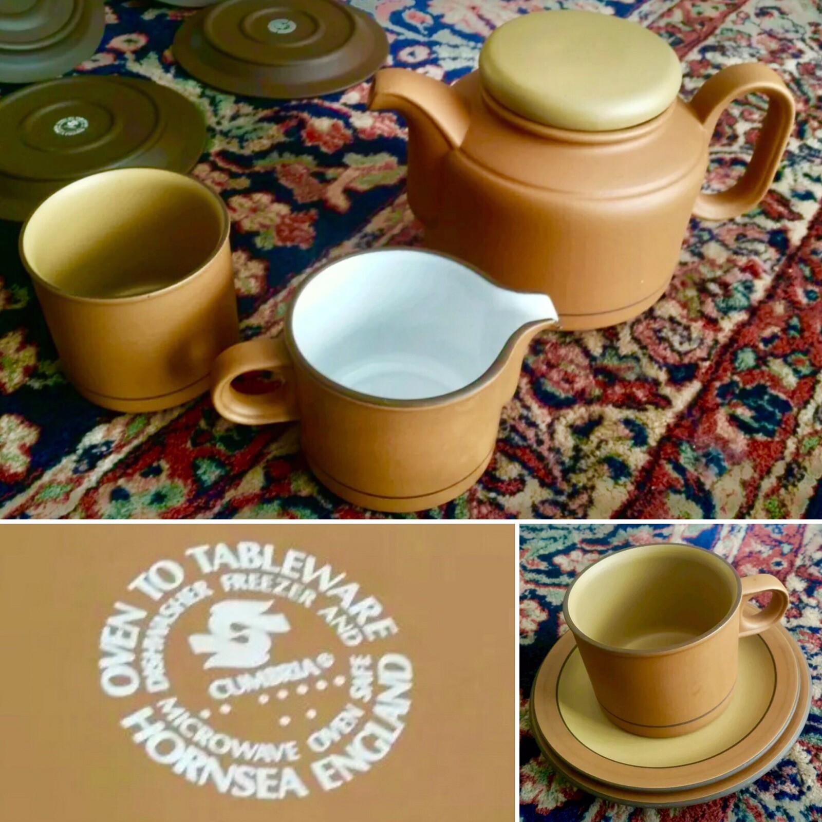Superb Vintage (1980s) 22 Piece Hornsea "Cumbria" English Stoneware Tea ...