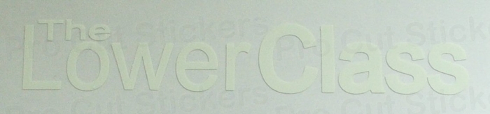 the Lower Class Small - Large Glow in the Dark Luminescent Vinyl ...