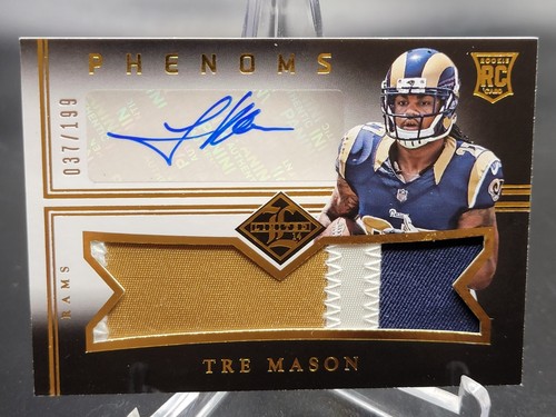 Tre Mason 2014 Panini Limited Phenoms RC Jersey Auto Rookie 37/199 ...