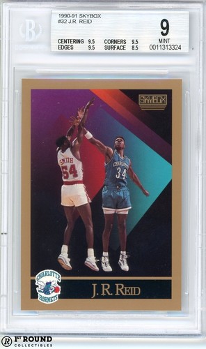 J.R. Reid RC BGS 9+: 1990-91 SkyBox Rookie Card #32 | eBay