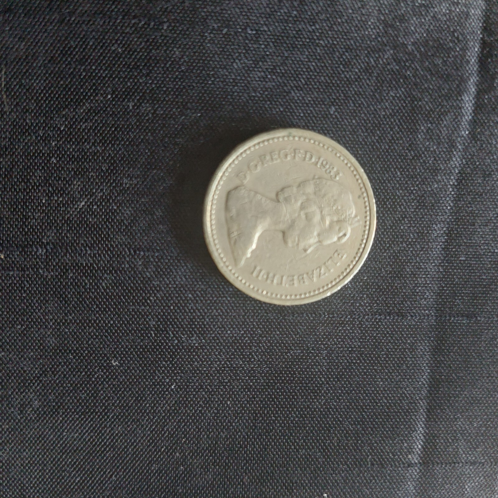 Rare 1983 Old Circulated Round £1 Coins One Pound Coin - Error Upside ...