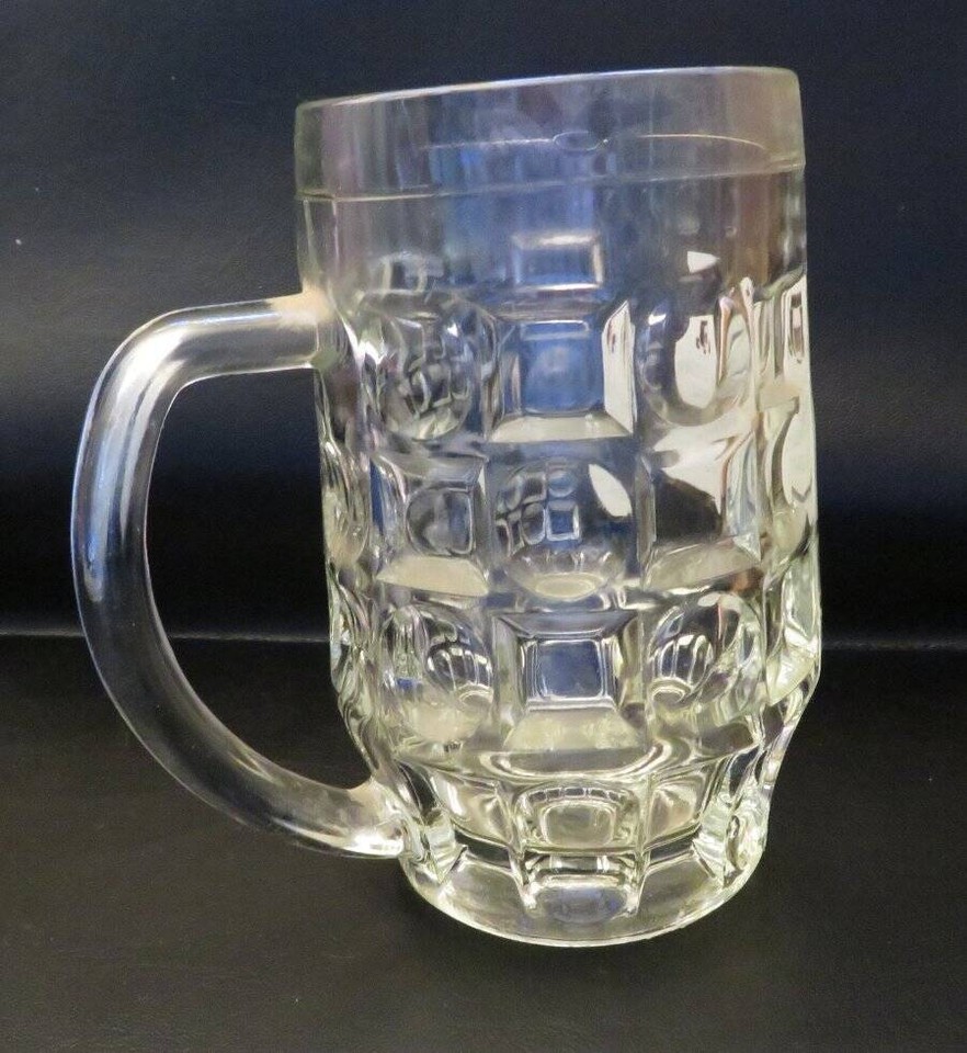 Vintage German SCHWABEN BRAU Dimpled Glass Beer STEIN Bier Stuttgart ...