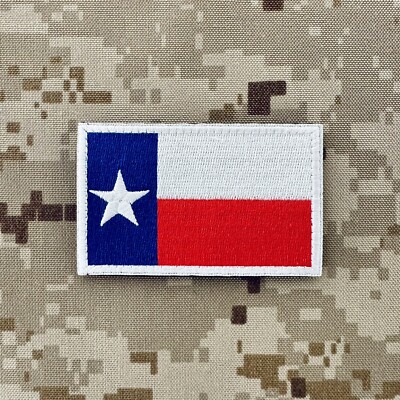 Texas State Flag Patch v2 Lone Star US USA Embroidered - Hook & Loop | eBay