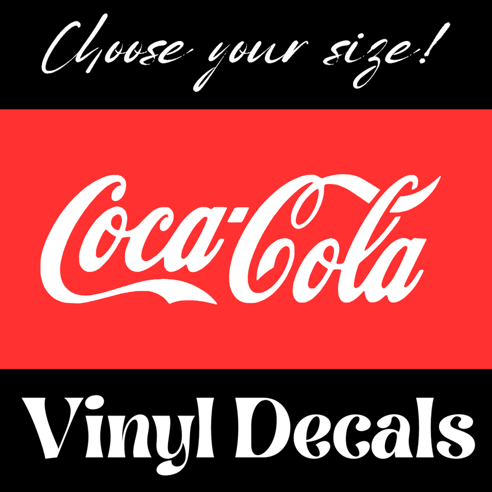 "Coca-Cola Logo Decal Sticker - Ideal for laptops, Collectors, Coolers ...