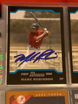 MARK ROBINSON AUTOGRAPHED SIGNED 2004 BOWMAN CARD TWINS COA | eBay