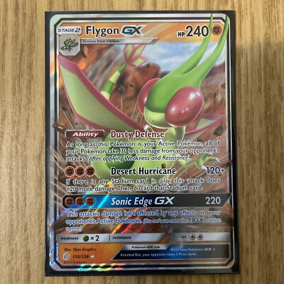 Pokémon TCG Flygon GX Sun & Moon - Cosmic Eclipse 110/236 Holo Ultra ...