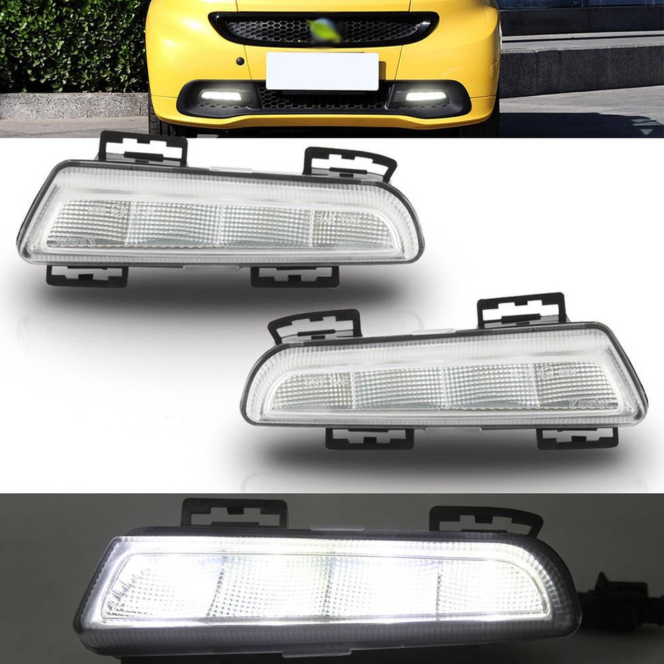 For Smart Fortwo 451 12-14 LED Daytime Running Light DRL Fog Light Lamp ...