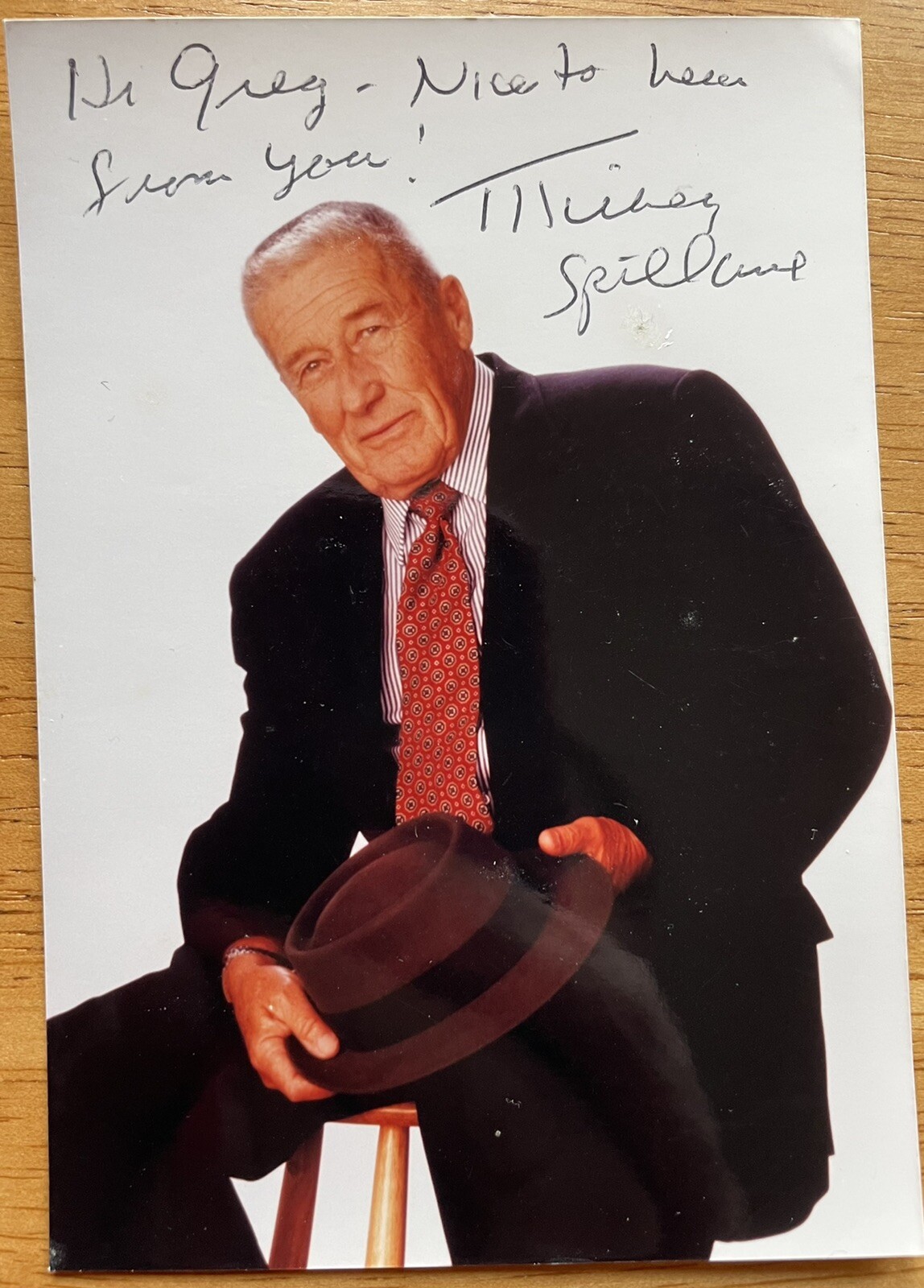 Crime Novelist Mickey Spillane Autographed Photo | eBay