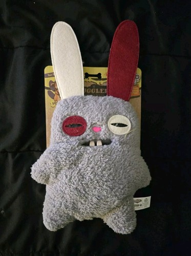 FUGGLER Gray Rabid Rabbit FUNNY UGLY MONSTER DOG TOY PLUSH | eBay