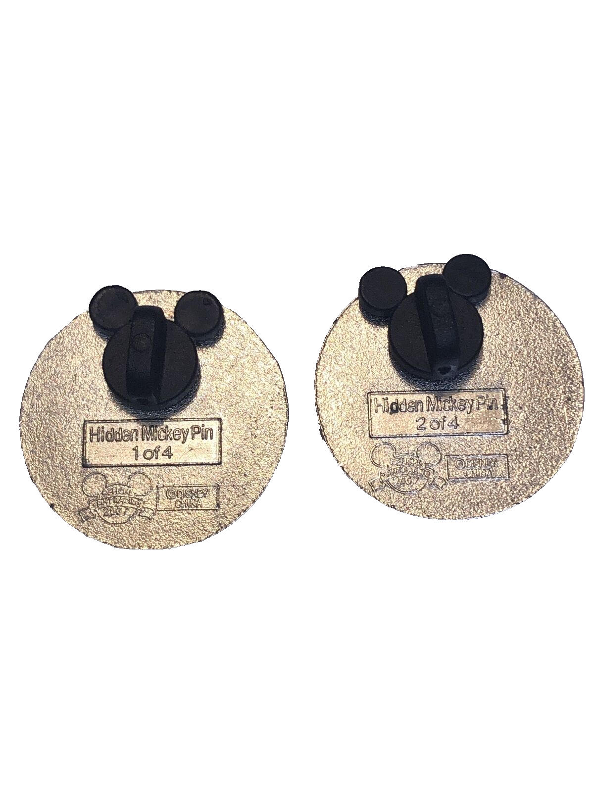 Disney 2007 Hidden Mickey Pins (2): Minnie Mouse and Mickey Mouse ...