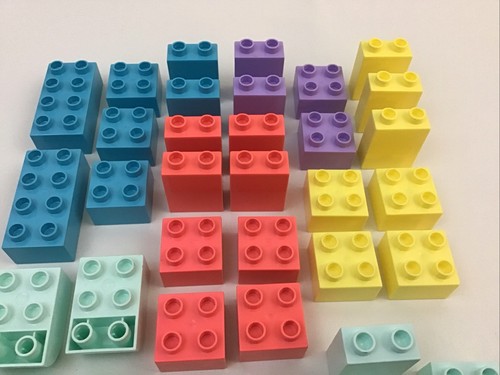 Lego Duplo Pastel Basic Blocks Replacement Pieces Lot Of 35 Different ...