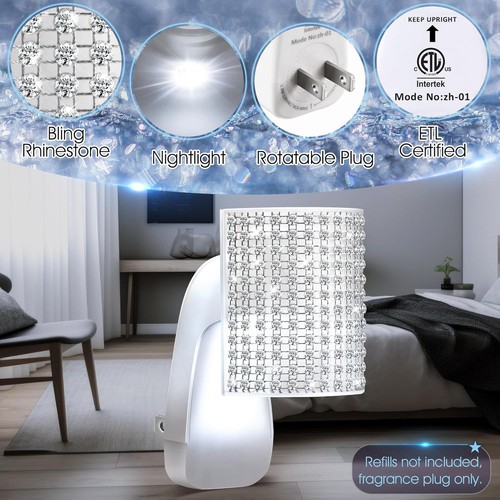 Wall Fragrance Plug in with Night Light, Compatible Bath & Body White ...
