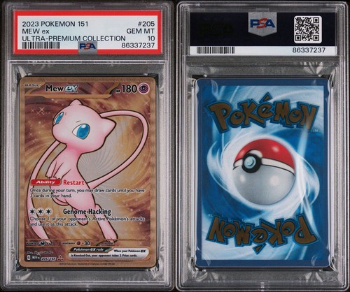 PSA 10 METAL Mew ex Full Art Ultra Rare 151 UPC Promo Pokemon Card SVP ...