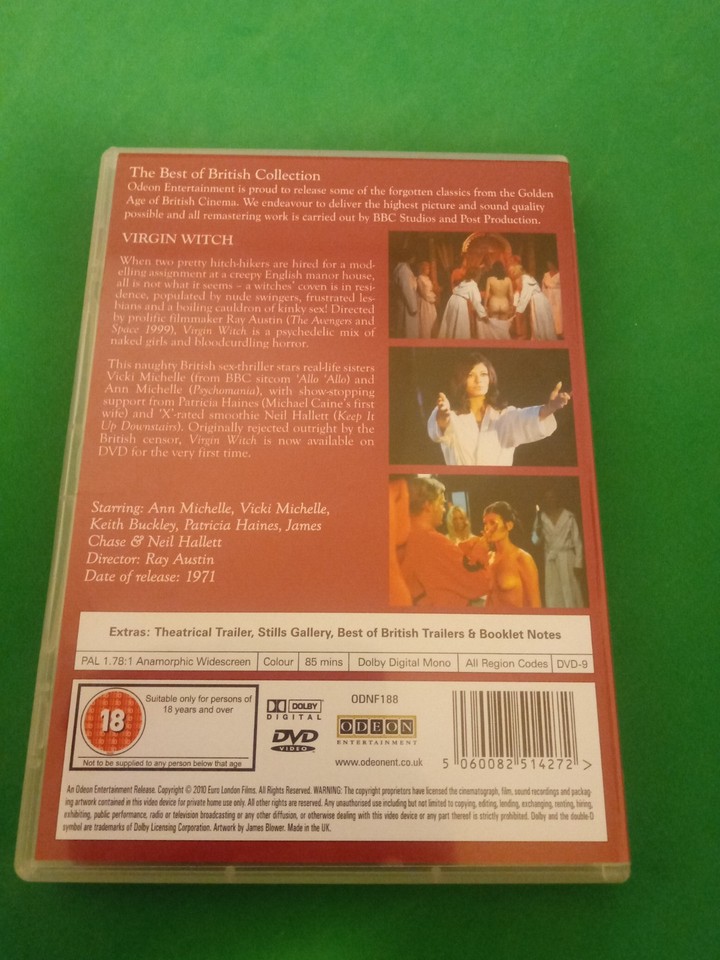 Virgin Witch dvd 1971 rare Vicki Michelle erotic horror (region 2 ...