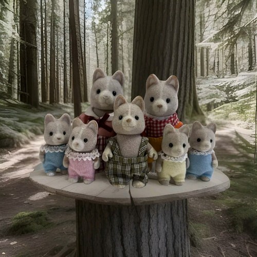 Calico Critter Tailbury Large Dog Family Epoch Sylvanian Rare | eBay