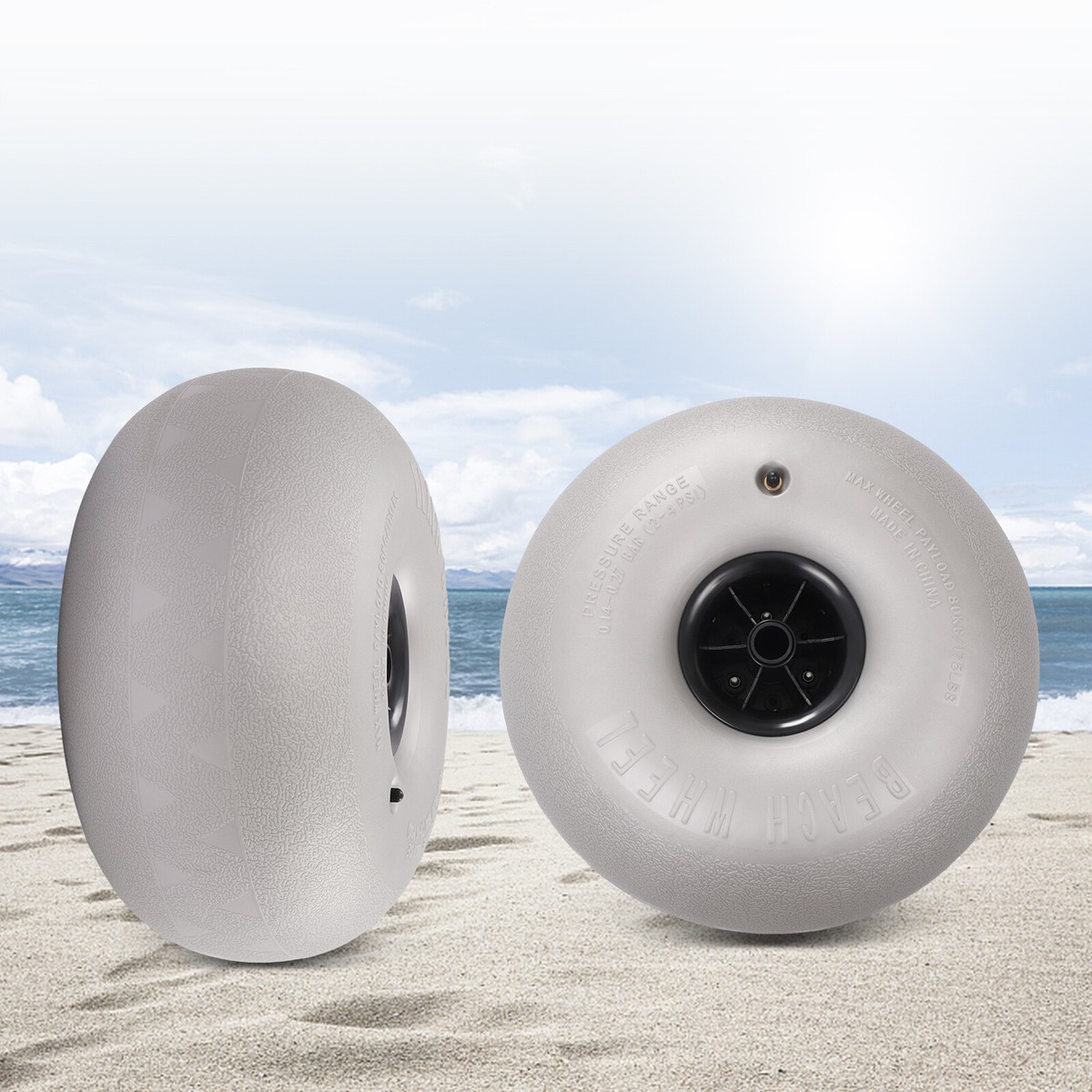 Beach Wagon Sand Wheels Set Of 2 2-Pack 16" Balloon Tires For Beach ...