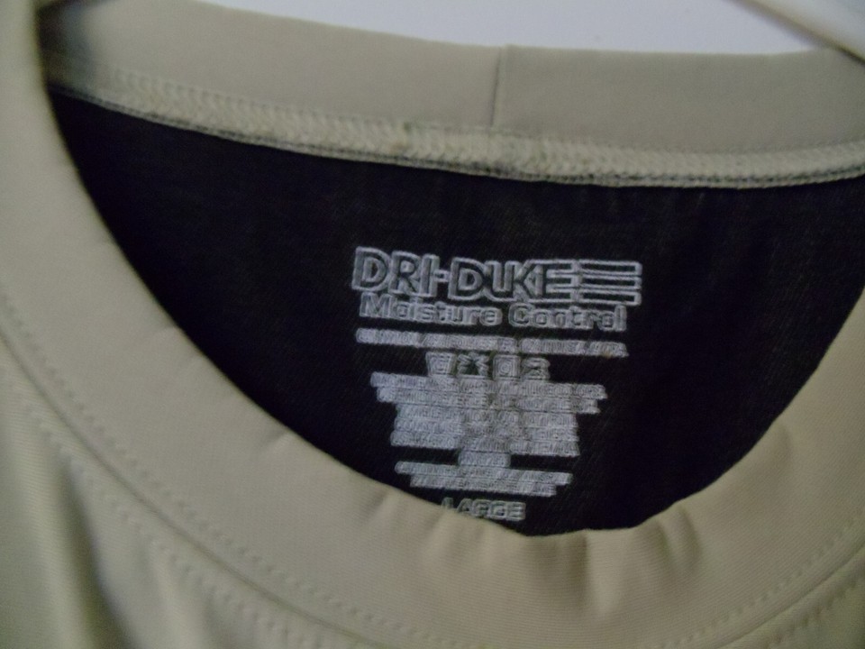 Dri-Duke Moisture Control long sleeve shirt Beige Large | eBay