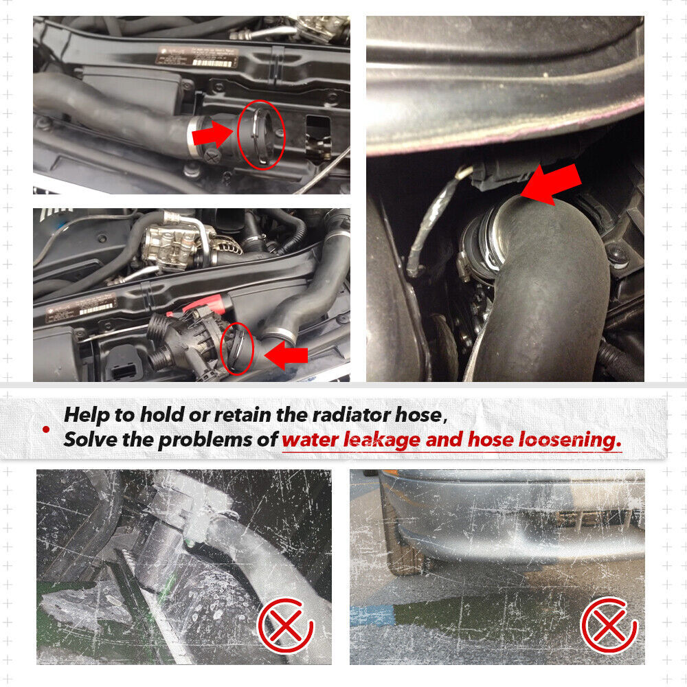 Radiator Hose Retaining Clip Clamp For BMW E39 E38 E60 E90 745Li X5 E46 ...