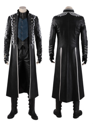 Devil May Cry 5 Vergil Windbreak Shoes Vest Glove Cosplay Custome Suit ...