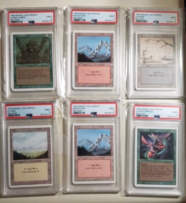 Lot Of 6 PSA Graded Vintage 1994 MTG Magic The Gathering Revised Cards ...