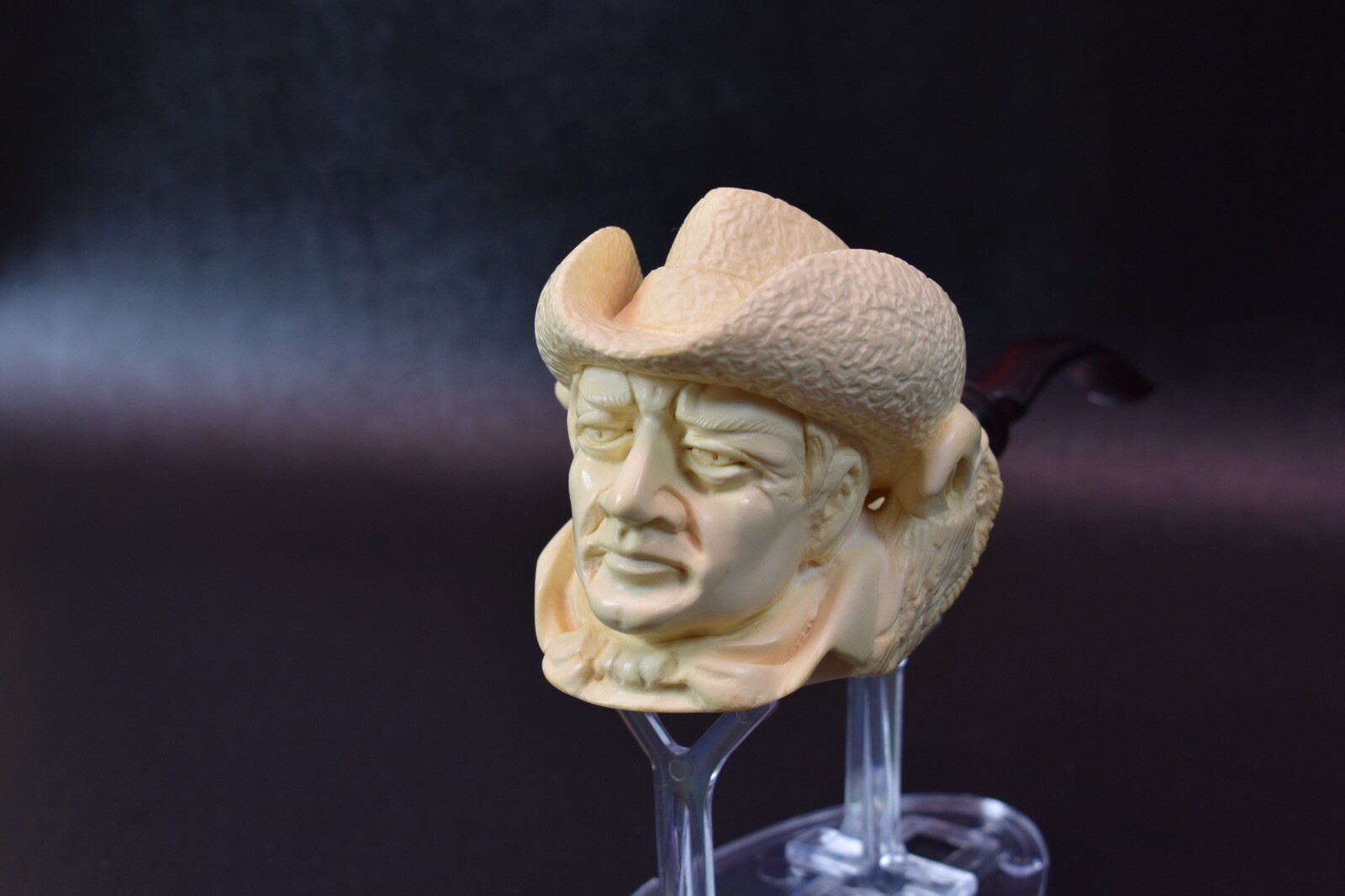 Large John Wayne Pipe By BATTAL Block Meerschaum-NEW HANDCARVED W CASE ...
