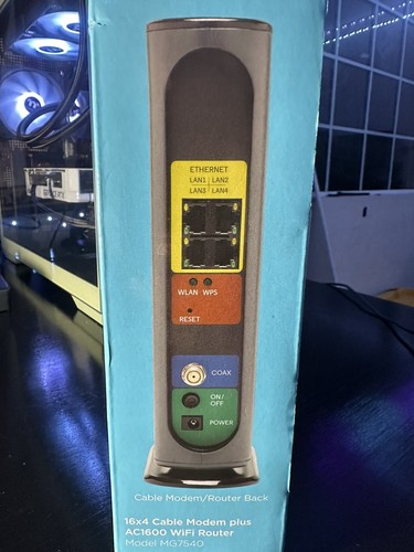 MOTOROLA MG7540 16x4 Cable Modem Plus AC1600 Dual Band Wi-Fi Gigabit ...