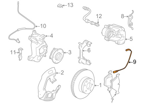 NEW BMW 7 E65 FRONT LEFT BRAKE PAD WEAR SENSOR 34356778037 OEM | eBay