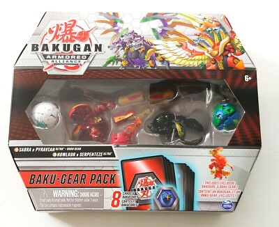 Bakugan “Armored Alliance” Sabra x PyRavian Baku-Gear Pack Howlkor x ...