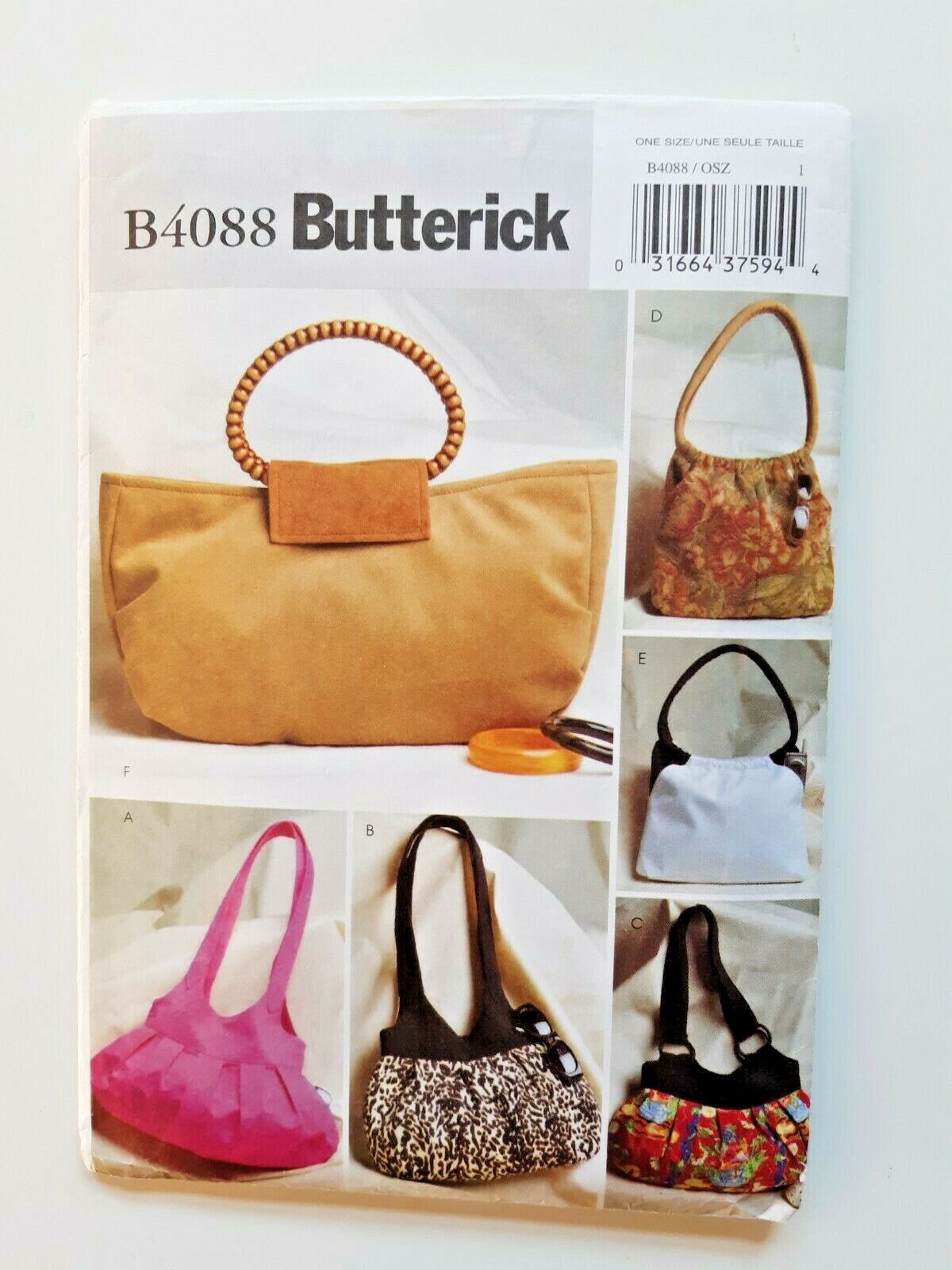 BUTTERICK B4088 HANDBAGS - SIZE OSZ for sale online | eBay UK