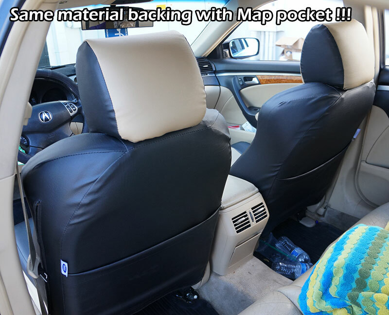 for FORD RANGER 2004-2005 IGGEE S.LEATHER CUSTOM FIT FRONT SEAT COVER ...