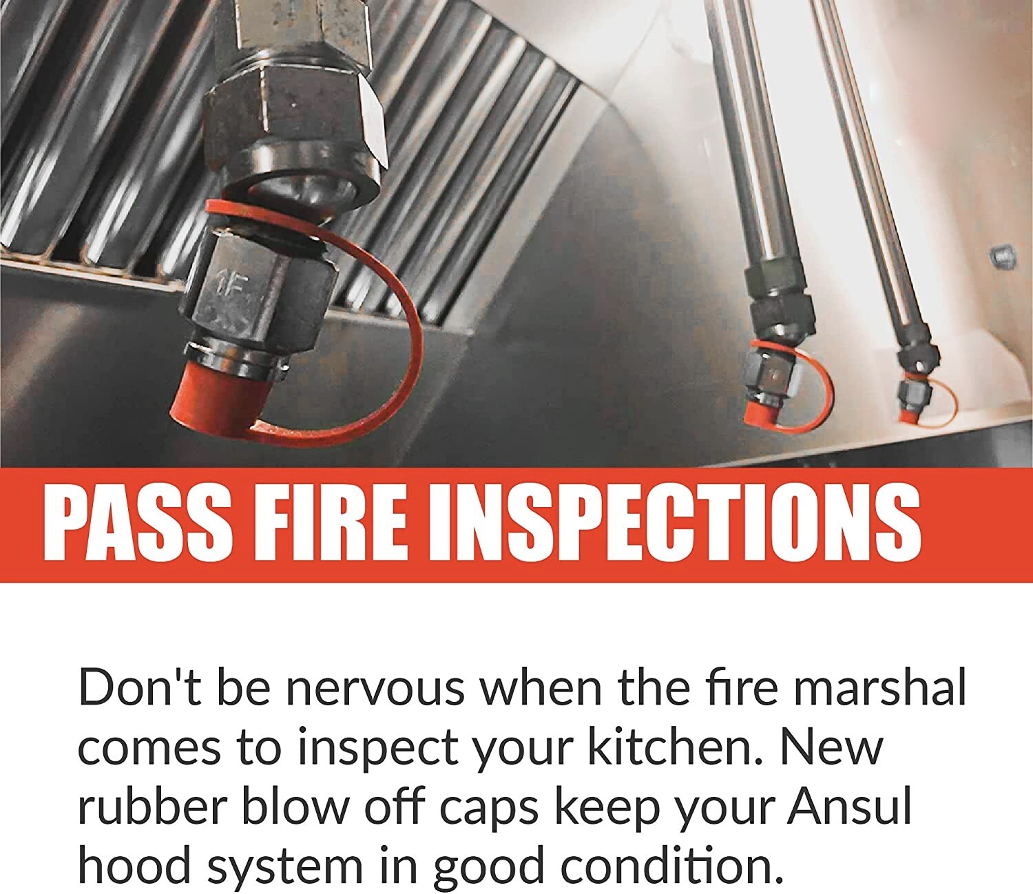 🔥🧯NEW 50 PACK FIRE R102 STYLE SUPPRESSION SYSTEM RUBBER BLOW OFF NOZZLE ...