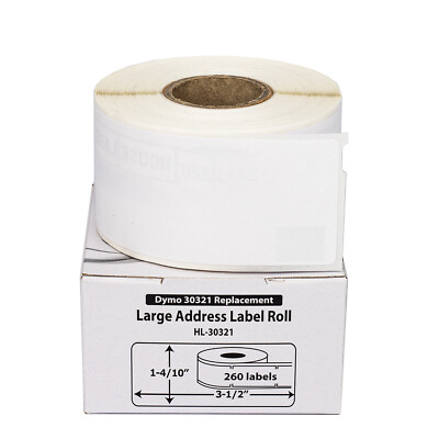 DYMO 30321 Direct Thermal Address Labels (1-4/10" x 3-1/2") - (1) Roll ...