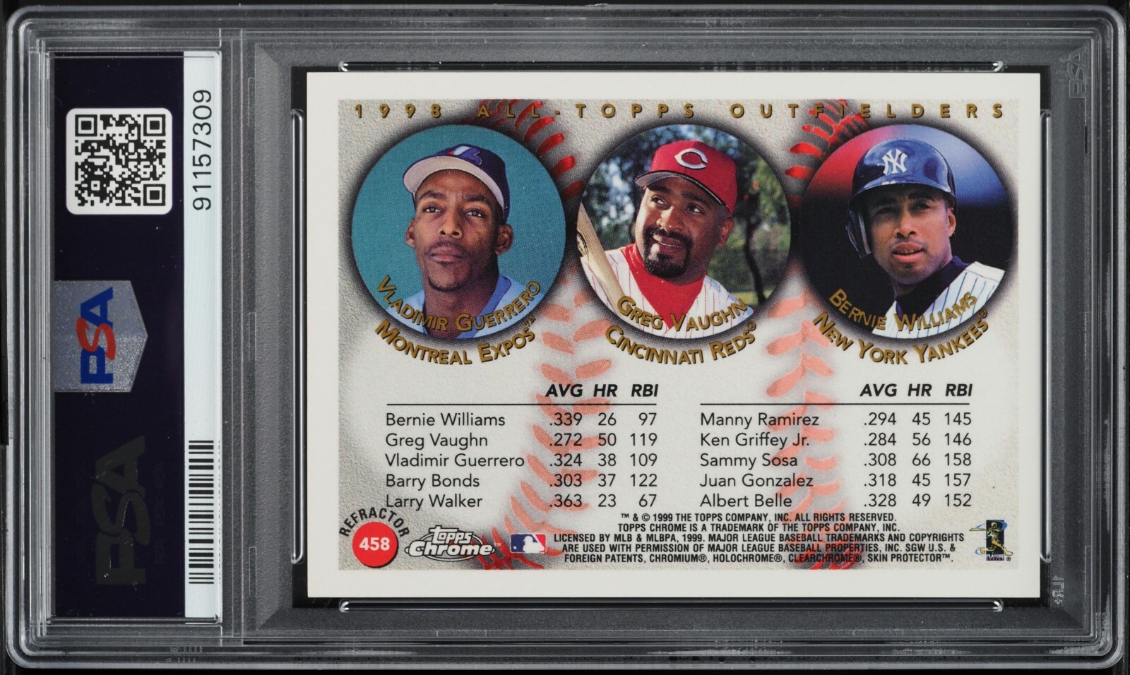 1999 Topps Chrome - All-Topps Vladimir Guerrero, Bernie Williams, Greg ...