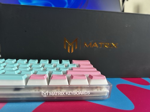 Clix Matrix Keyboard- Blue Cotton Candy- Silver Switches, Barely Used ...