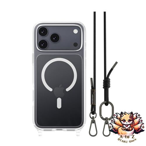 NEW MagEasy iPhone 17 Pro Max Case with Shoulder Strap Clear MagSafe ...